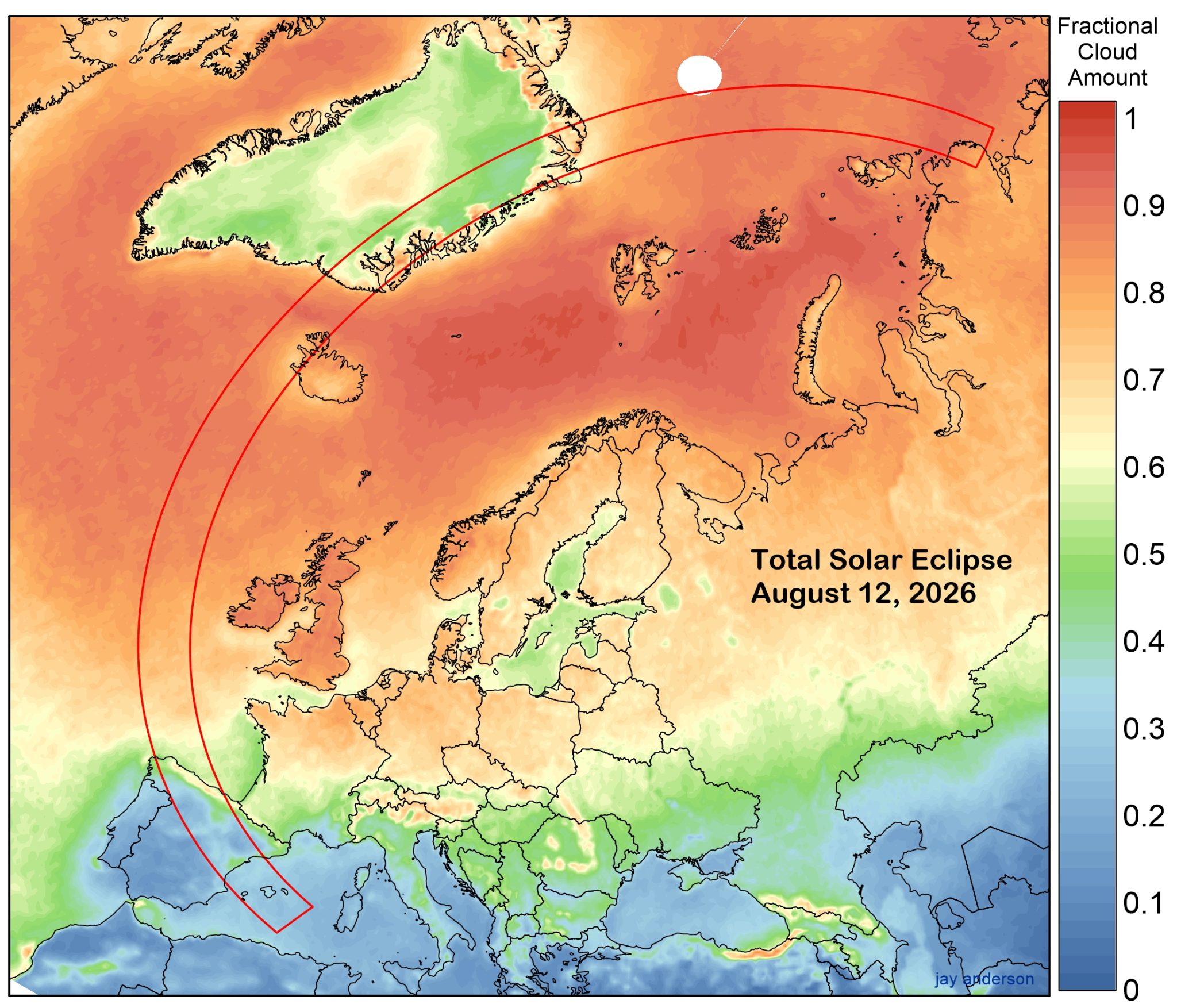 Zatmění Slunce 12. srpna 2026 - Astro-novinky.eu